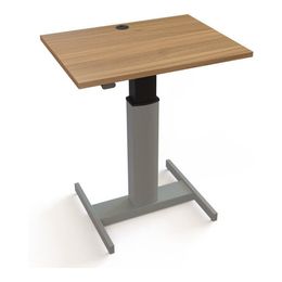 STIER Steh-Tisch elektrisch h&ouml;henverstellbar 80 x 60 cm Nussbaum melaminbeschichtet 68-120 cm (907736)