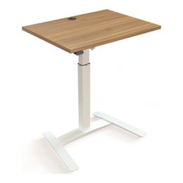 STIER Elektrisch h&ouml;henverstellbarer Steh-Tisch 501-9 80 x 60cm Nussbaum Wei&szlig; mel. 72-120cm (907781)