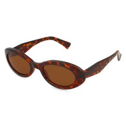 Fielmann LD 053 SUN FA GLENDA | Damen-Sonnenbrille | Fassung: Vollrand, Oval, Acetat, Havanna Gl&auml;nzend | Glasfarbe: Braun