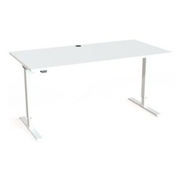 STIER Elektrisch h&ouml;henverstellbarer Schreibtisch 501-20 160 x 80 cm Wei&szlig; (907747)