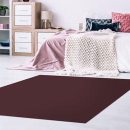 Bilderwelten Vinylteppich Unifarben rot Vinylmatte - Toskana Weinrot - Deko K&uuml;che Badezimmer Flur