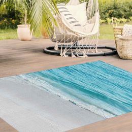 Bilderwelten Vinylteppich Motiv t&uuml;rkis Strand Vinylmatte - Sanfte Wellen in Malibu - Landschaft K&uuml;che Badezimmer Flur