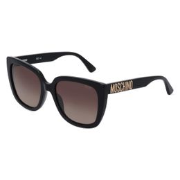 Love Moschino Moschino 146/S | Damen-Sonnenbrille | Fassung: Vollrand, Butterfly, Acetat, Schwarz Gl&auml;nzend | Glasfarbe: Braun Verlaufend