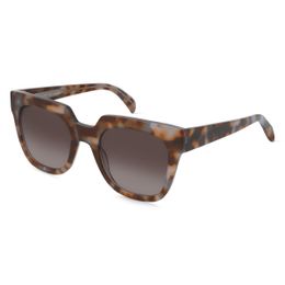 Fielmann LN 022 SUN FA NURI | Unisex-Sonnenbrille | Fassung: Vollrand, Panto, Acetat, Havanna Hell | Glasfarbe: Braun Verlaufend
