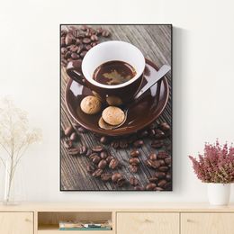 Akustik-Wechselbild Kaffeetasse mit Kaffeebohnen