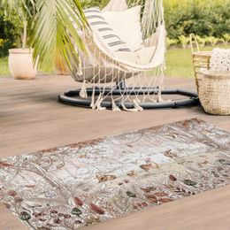 Bilderwelten Vinylteppich modern braun Wald Aquarell - Buntes Treiben im Herbstwald - B&auml;ume Kinderzimmer
