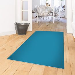 Bilderwelten Vinylteppich Unifarben petrol Vinylmatte - Petrol - Deko K&uuml;che Badezimmer Flur