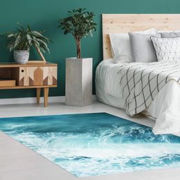 Bilderwelten Vinylteppich Motiv t&uuml;rkis Strand Vinylmatte - St&auml;rke des Ozeans - Landschaft K&uuml;che Badezimmer Flur