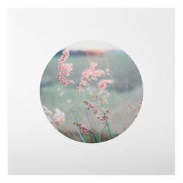 Bilderwelten Alu-Dibond Outdoor Bild Pinke Blumen im Kreis