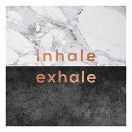 Bilderwelten Alu-Dibond Outdoor Bild Inhale Exhale Kupfer und Marmor