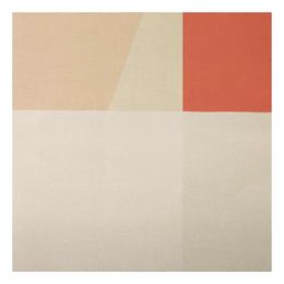 Bilderwelten Alu-Dibond Outdoor Bild Oranges Rechteck auf Beige