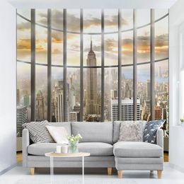Bilderwelten Tapete - Fototapete Skyline - B&uuml;roausblick - Wandtapete Schlafzimmer Wohnzimmer modern - auch kleisterfrei