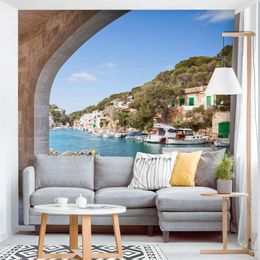 Bilderwelten Natur Tapete - Fototapete Skyline - Cala Figuera Mallorca - Schlafzimmer Wohnzimmer modern - auch selbstklebend