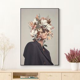 Bilderwelten Wechselbild Blumen Portr&auml;t - Beige Magnolien