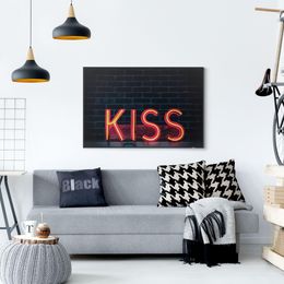 Bilderwelten Wechselbild Kiss - Neonsign