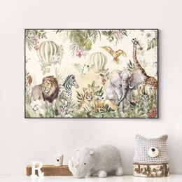 Bilderwelten Wechselbild Aquarell Savannen Tiere