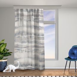 Bilderwelten Vorhang nach Ma&szlig; blickdicht Verdunkelung Natur modern Aquarell beige - Aquarell Nebel Streifen - Landschaft Wohnzimmer Schlafzimmer