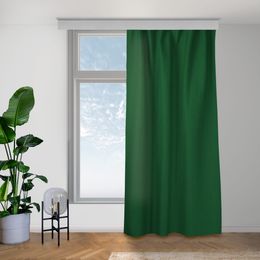 Bilderwelten Vorhang Waldgr&uuml;n - blickdichte Gardine Unifarben Wohnzimmer Schlafzimmer K&uuml;che Bad Badezimmer Jugendzimmer Kinderzimmer Gr&uuml;n