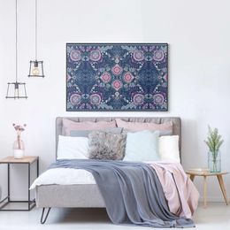 Bilderwelten Wechselbild Detailliertes Boho Muster in Blau