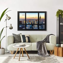 Bilderwelten Wechselbild Fensterausblick - Sonnenaufgang New York