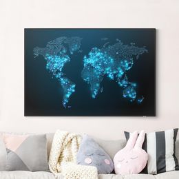Bilderwelten Wechselbild Connected World Weltkarte