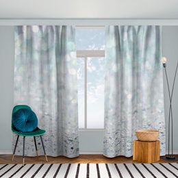 Vorhang Prinzessinnen Glitzerlandschaft in Mint