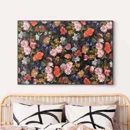 Bilderwelten Wechselbild Dunkles Blumenbouquet