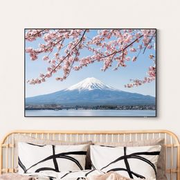 Bilderwelten Wechselbild Kirschbl&uuml;ten mit Berg Fuji