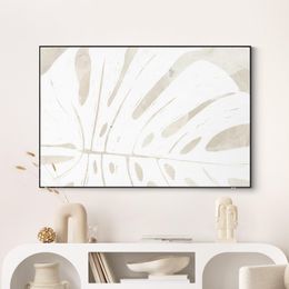 Bilderwelten Wechselbild Monstera Silhouette auf Leinen