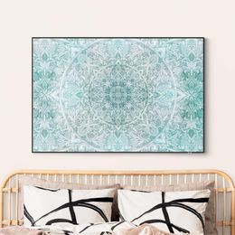 Bilderwelten Wechselbild Mandala Aquarell Ornament Muster T&uuml;rkis