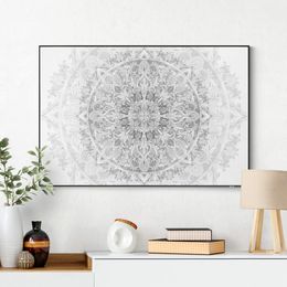 Bilderwelten Wechselbild Mandala Aquarell Ornament Muster Schwarz-Wei&szlig;