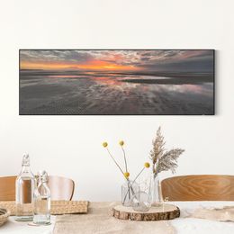 Bilderwelten Wechselbild Sonnenaufgang im Watt