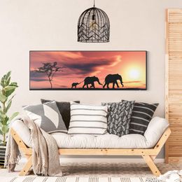 Bilderwelten Wechselbild Savannah Elefant Family