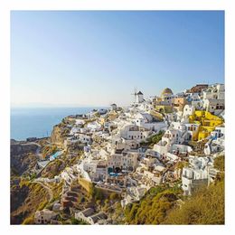 Bilderwelten Alu-Dibond Outdoor Bild Oia auf Santorini