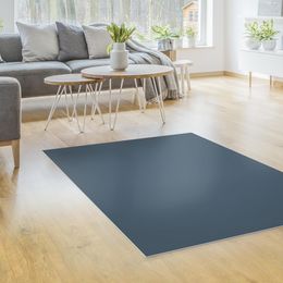 Bilderwelten Vinylteppich Unifarben petrol Vinylmatte - Schieferblau - Deko K&uuml;che Badezimmer Flur