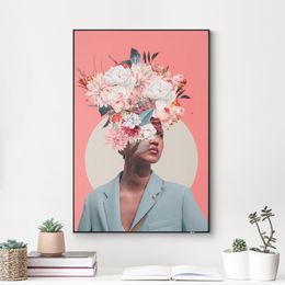 Bilderwelten Wechselbild Blumen Portr&auml;t - Rosa Dahlien mit Pink