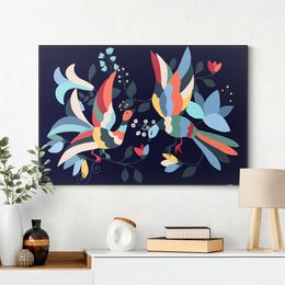 Bilderwelten Wechselbild Bunte V&ouml;gel Illustration