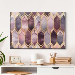 Bilderwelten Wechselbild Glasmalerei geometrisch Ros&eacute; Gold