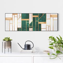 Bilderwelten Wechselbild Emerald und Gold Geometrie
