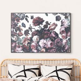 Bilderwelten Wechselbild Altmeisterlicher Blumenrausch mit Rosen Bouquet