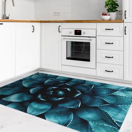 Bilderwelten Vinylteppich Tropisch petrol Vinylmatte - Sukkulente Petrol II - Deko K&uuml;che Badezimmer Flur