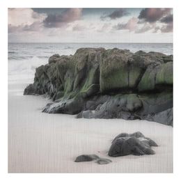 Bilderwelten Alu-Dibond Outdoor Bild Felsen am Strand