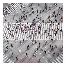 Bilderwelten Alu-Dibond Outdoor Bild Shibuya Crossing in Tokio