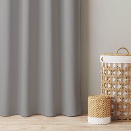 Vorhang Mittelgrau - blickdichte Gardine Unifarben Wohnzimmer Schlafzimmer K&uuml;che Bad Badezimmer Jugendzimmer Kinderzimmer Grau