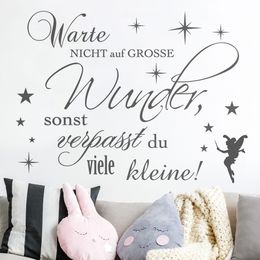 Bilderwelten Wandtattoo Spr&uuml;che modern selbstklebend Wandaufkleber - Kleine Wunder - Spr&uuml;che Wohnzimmer Schlafzimmer