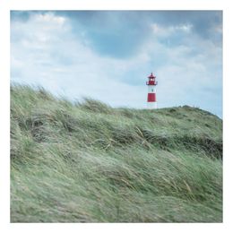 Bilderwelten Alu-Dibond Outdoor Bild St&uuml;rmische Zeiten am Leuchtturm