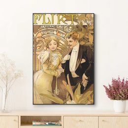 Bilderwelten Wechselbild Alfons Mucha - Werbeplakat f&uuml;r Flirt Biscuits