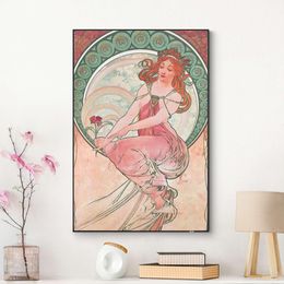 Bilderwelten Wechselbild Alfons Mucha - Vier K&uuml;nste - Die Malerei