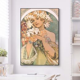 Bilderwelten Wechselbild Alfons Mucha - Blume