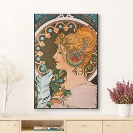 Bilderwelten Wechselbild Alfons Mucha - Die Feder